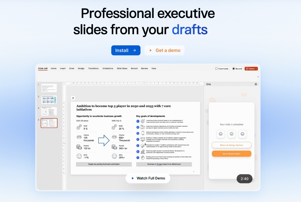 Oria - AI-Powered PowerPoint Design